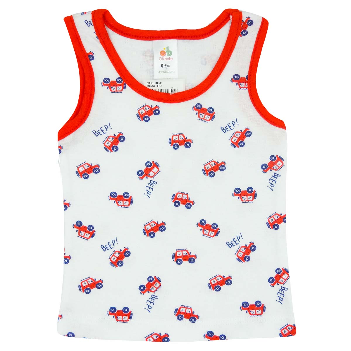 Vest "Beep" - Red - ohbaby