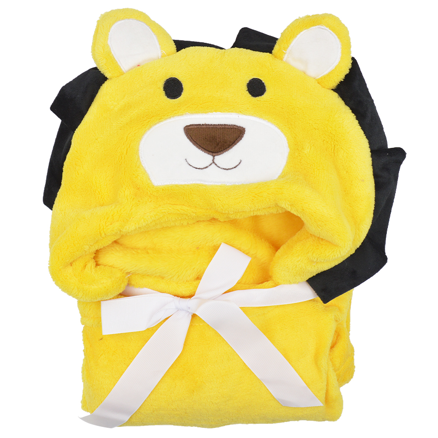 Blanket Hooded "Bear" - Jaune - ohbaby
