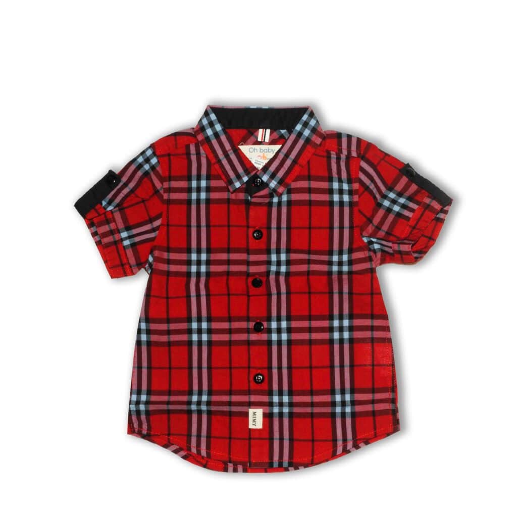 Shirt MC (Col/Checked ) - Red - ohbaby