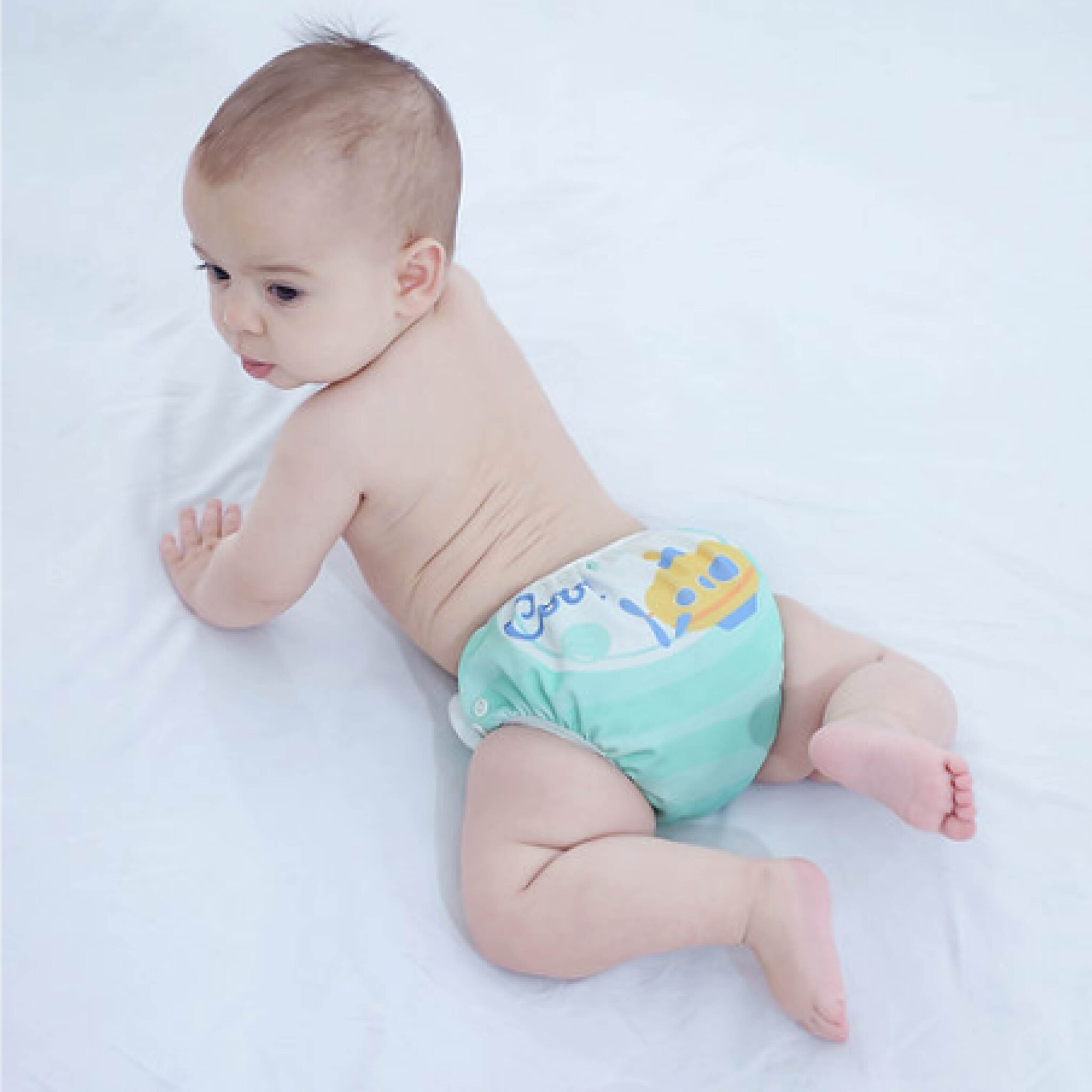 Reusable Swim Diaper "Blue Sea" - Blue - ohbaby