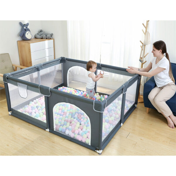Baby Park - Grey 1.8m x 2m - ohbaby